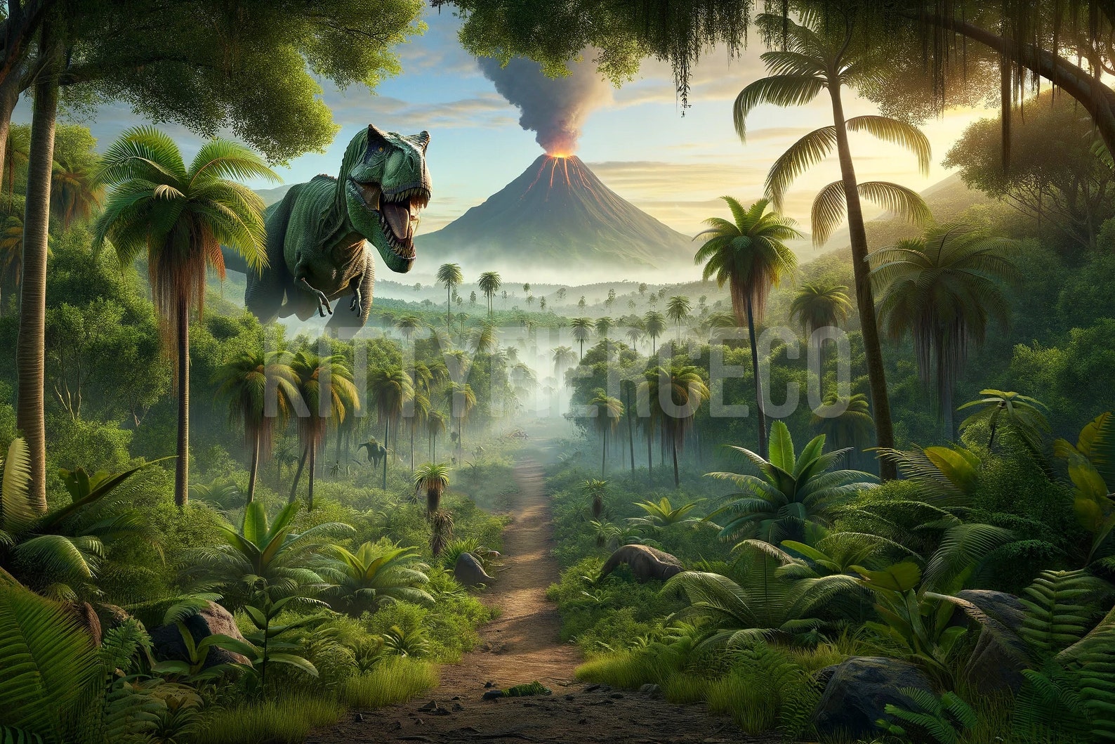 Dinosaur Digital Backdrops T Rex Jungle Jurassic Photography ...