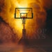 Basketball Court Digital Backdrop Yellow Smoke Background Team Sports ...