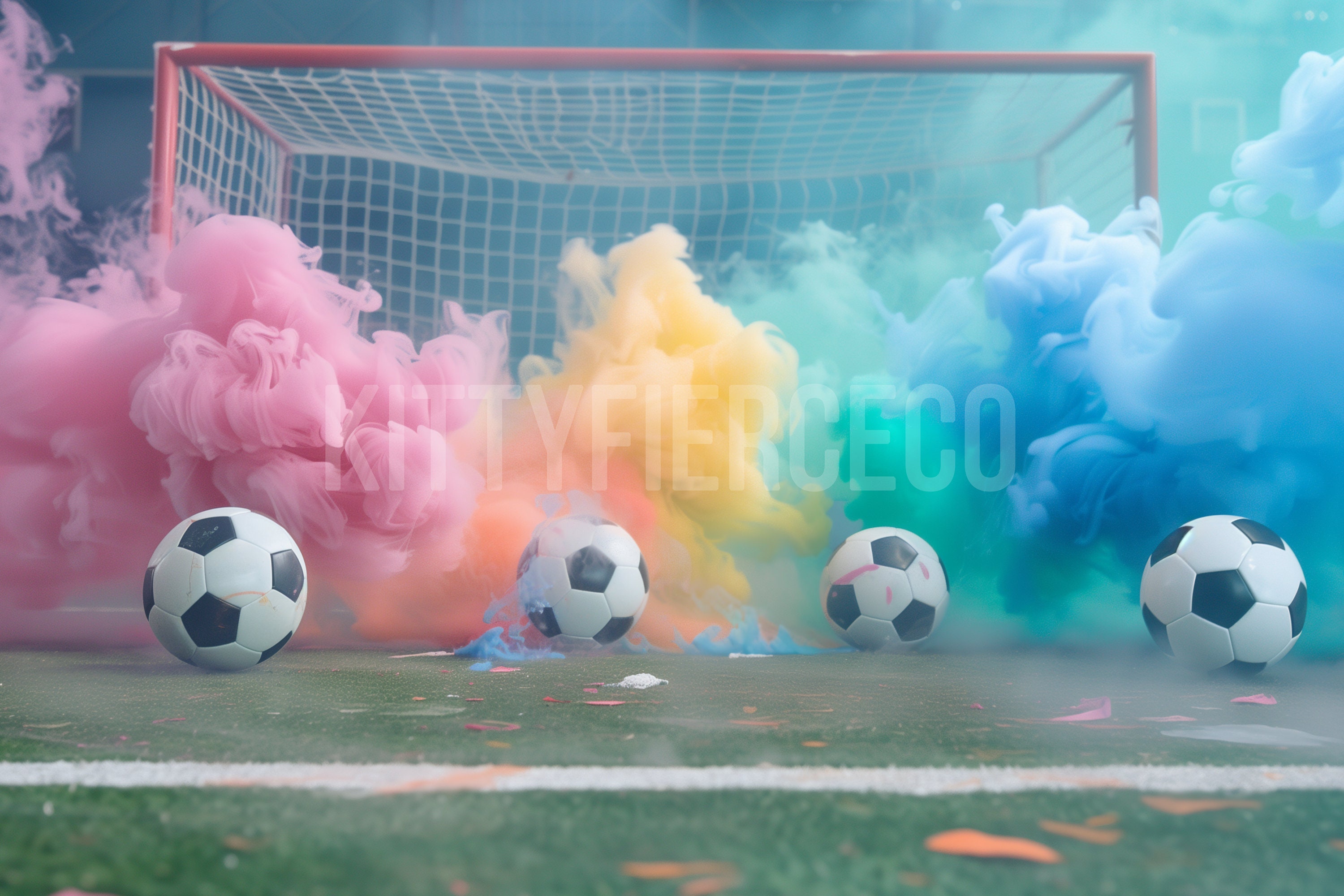 Soccer Digital Backdrop Soccer Goalie Digital Background Sports Photo ...