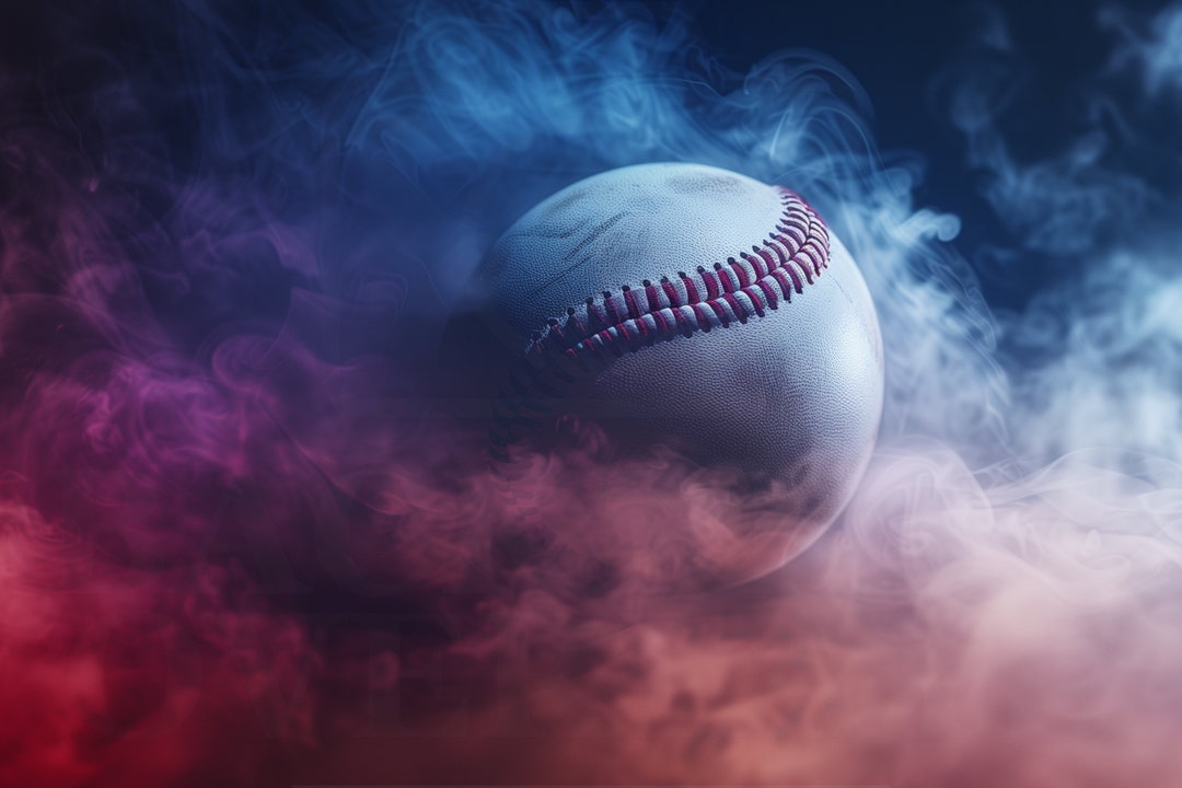 Baseball Digital Backdrop Sports Digital Background With Fog and Smoke ...