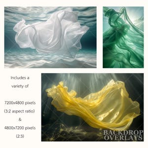 Underwater Fabric Digital Backdrops Maternity Photography Portrait ...
