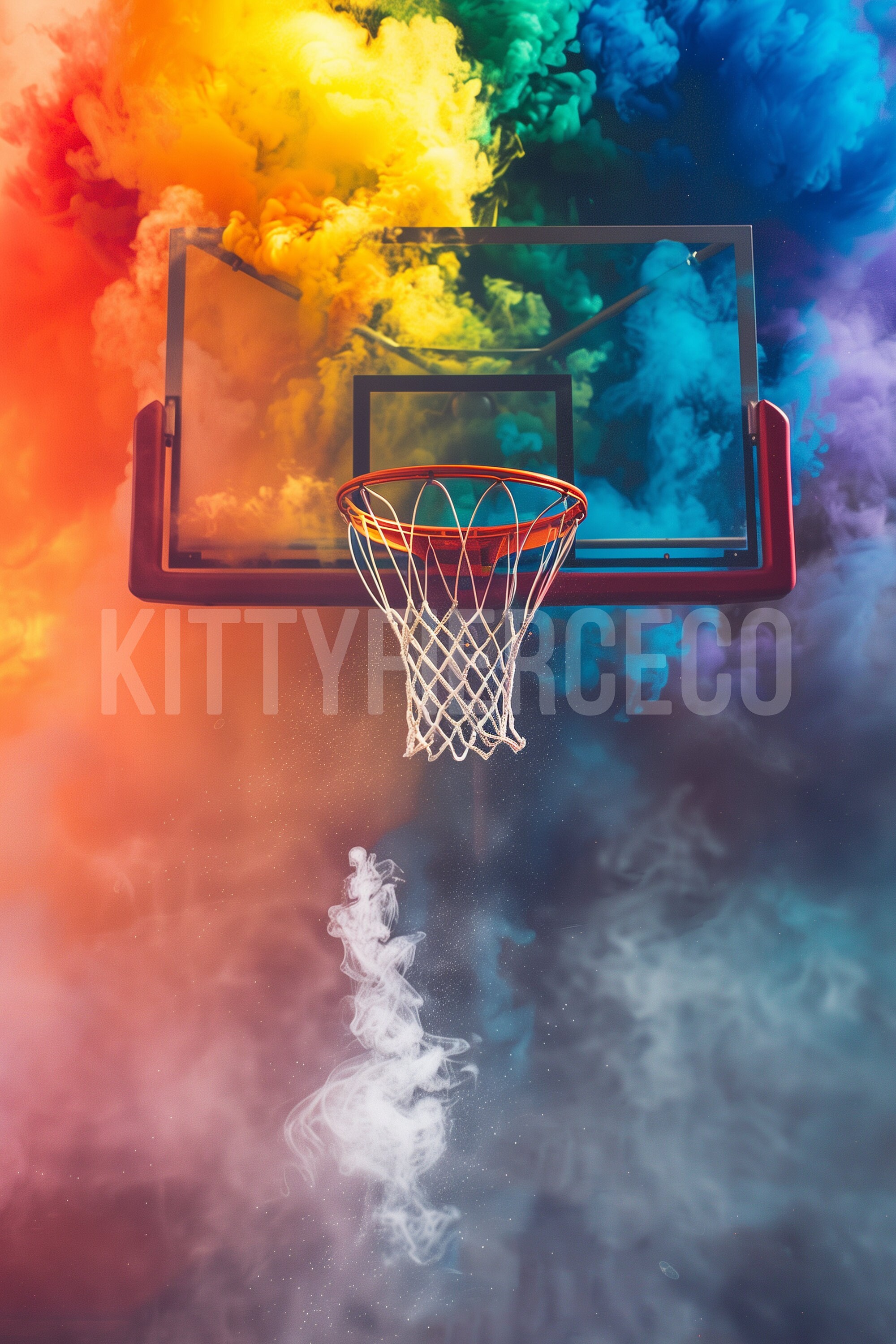 Basketball Digital Backdrop Basketball Background Sports Photo ...