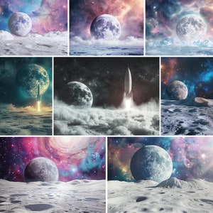 Outer Space Digital Backdrop Kids Whimsical Studio Photography ...