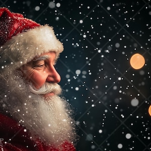 Santa Claus Christmas Digital Backdrop Holiday Portrait Photography ...