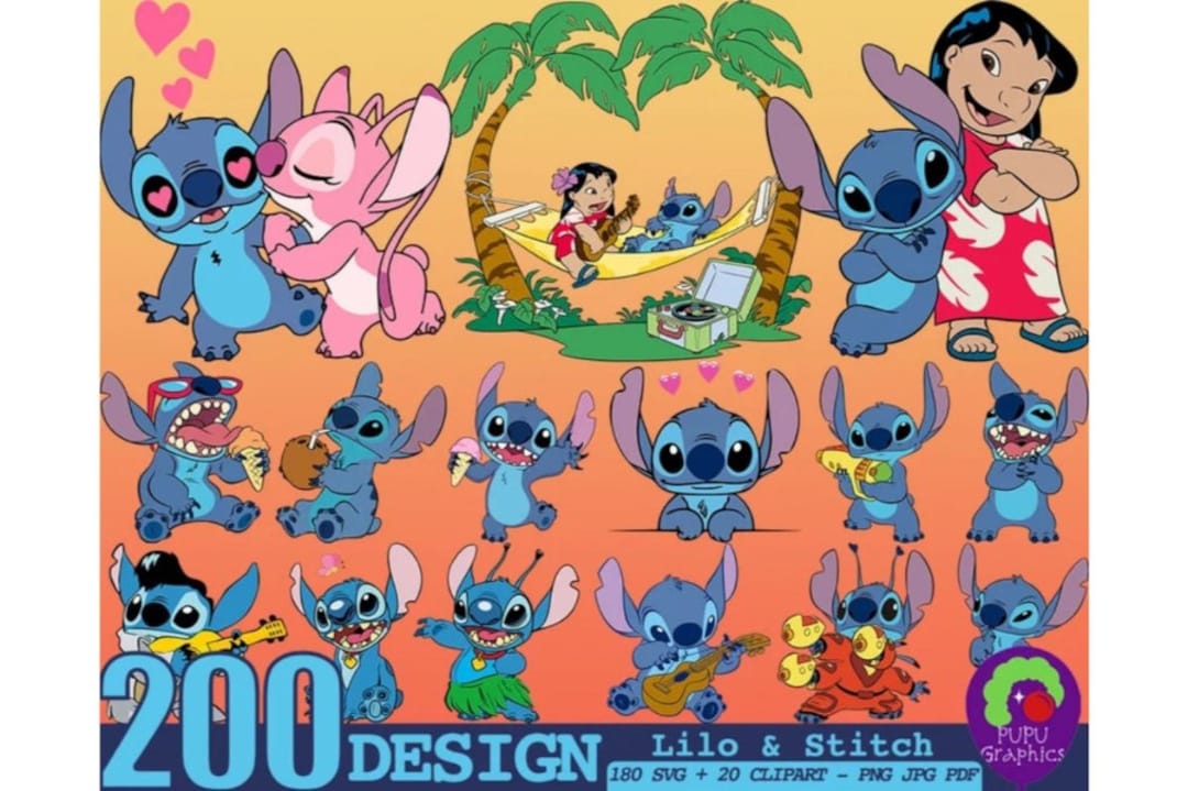 200 Lilo and Stitch Svg Bundle Stitch and Angela Svg Lilo - Etsy