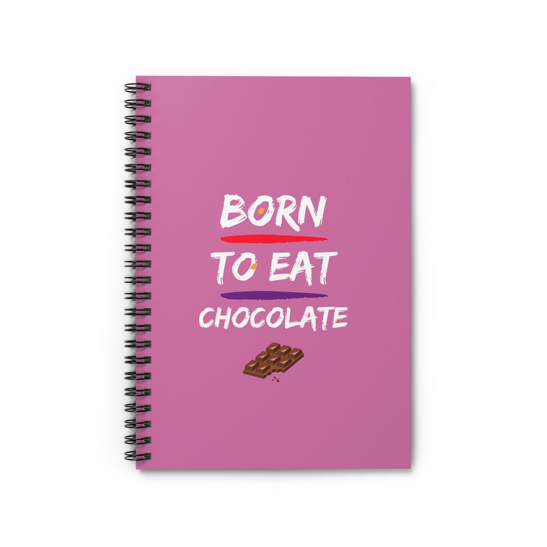 Chocolate Spiral Notebook Pink Color Gift for Chocolate Lover - Etsy