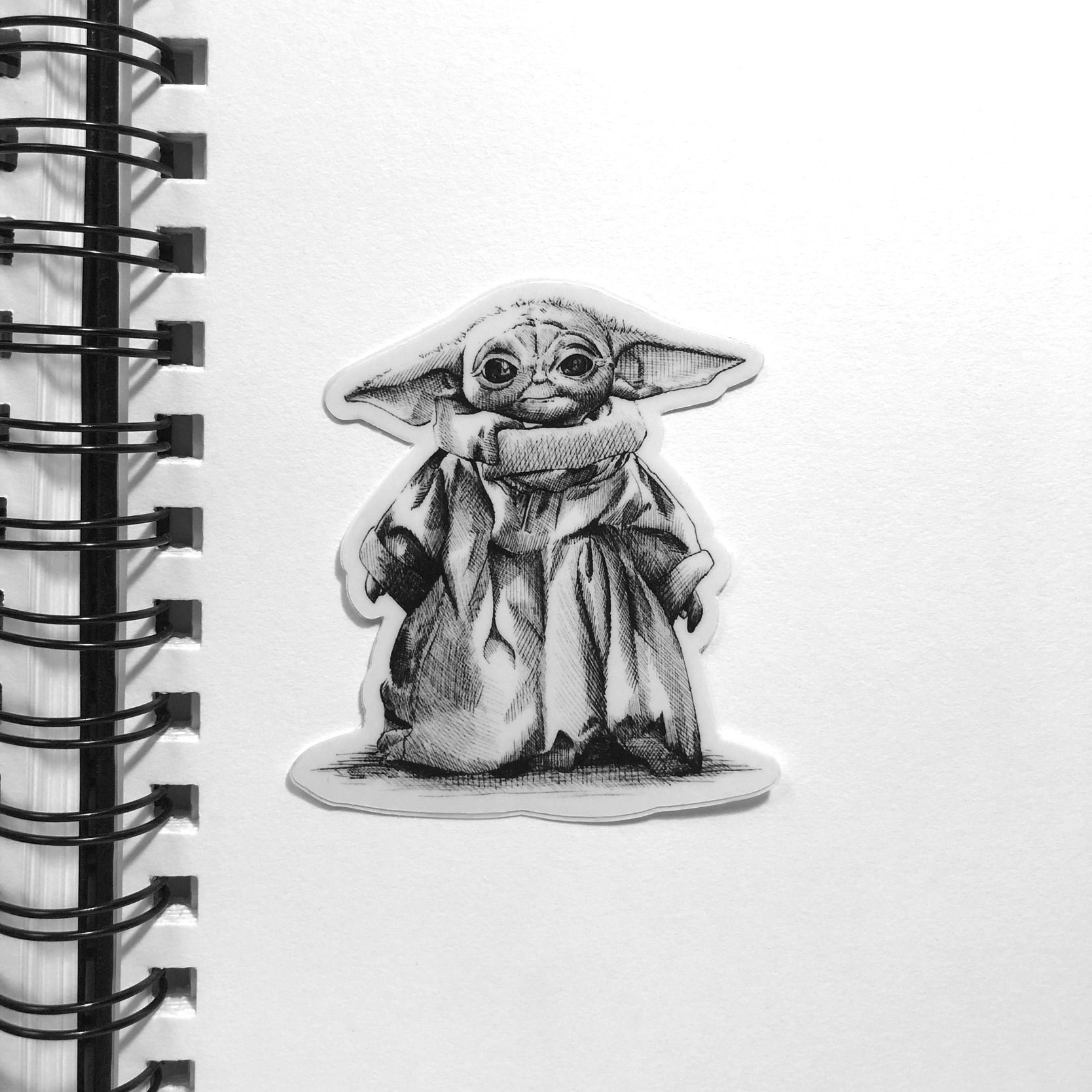 Grogu Vinyl Sticker - Etsy