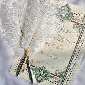 Luxury A4/A3 Nikkah Certificate, Premium Islamic Wedding Contract ...