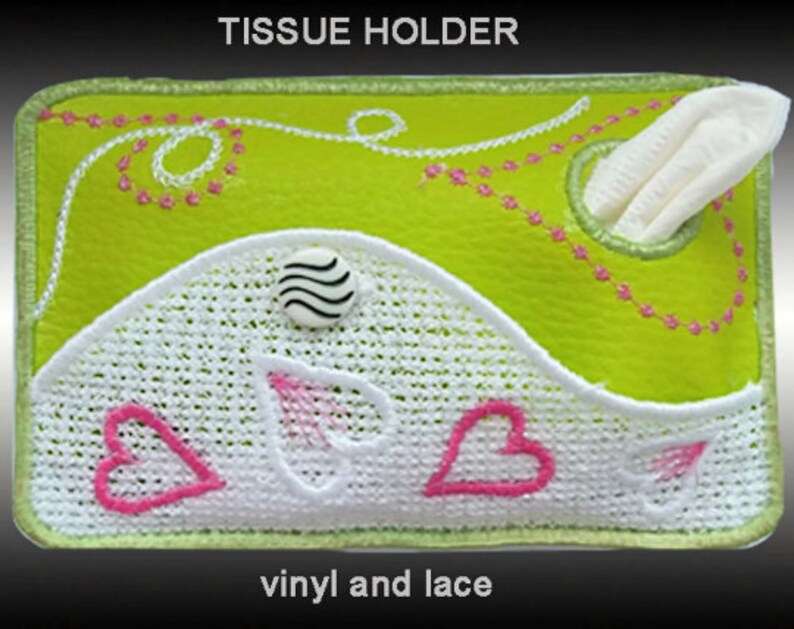 Tissue Holder In-the-hoop Embroidery Design Lace and - Etsy