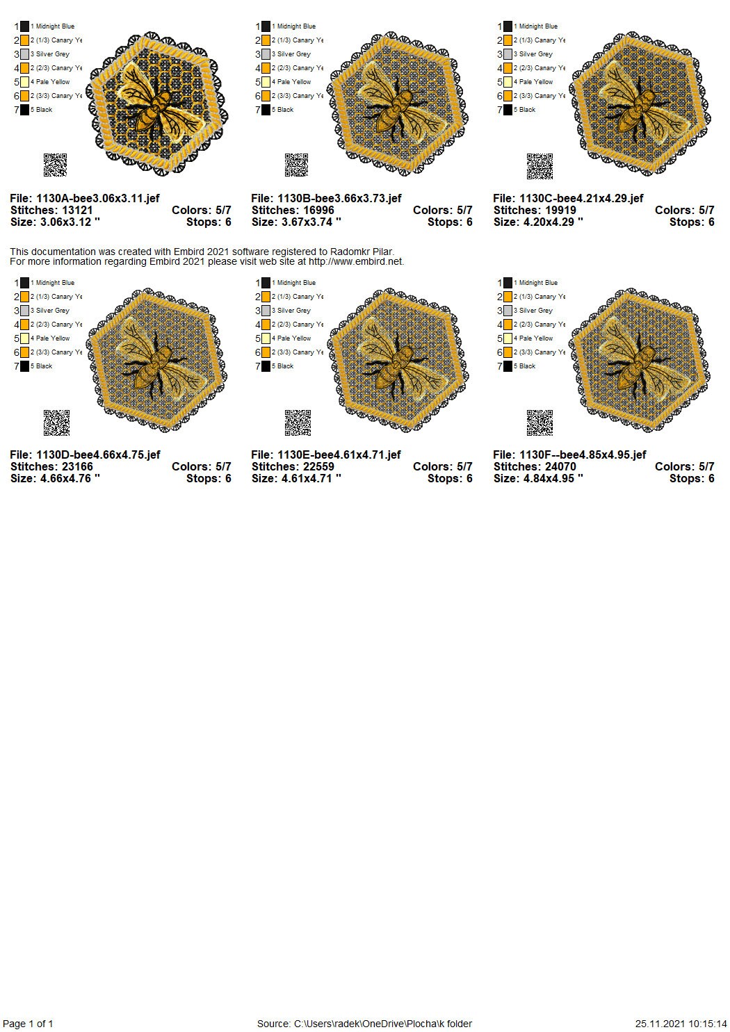 FSL Bee Lace 6 Sizes Embroidery Design 1 Design - Etsy