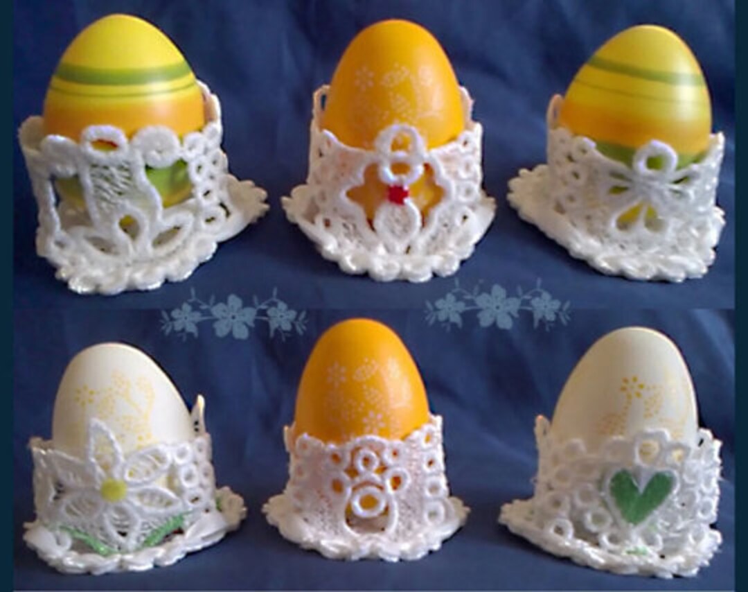 Cup for Egg 6 Embroidery Design FSL In-the-hoop 5x7 Hoop./instant ...