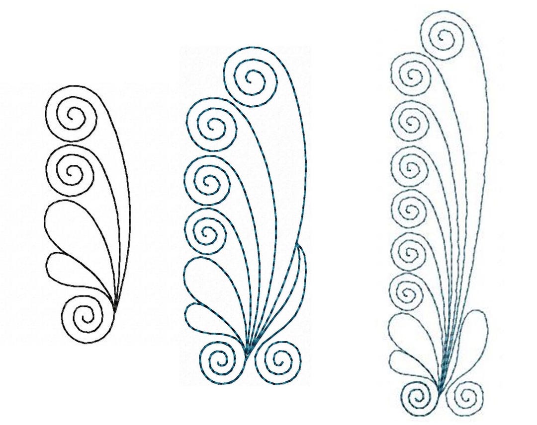 Border Quilt Set 3 Designs, Single Run, Bean Run, Embroidery Design ...