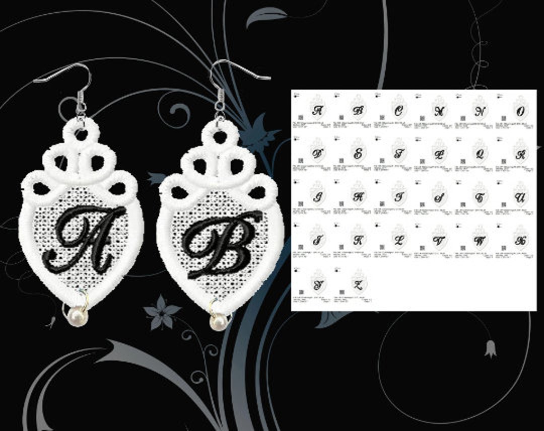 26 Alphabet Fsl/embroidery Letters Designs-1size/no.1182/machine File ...