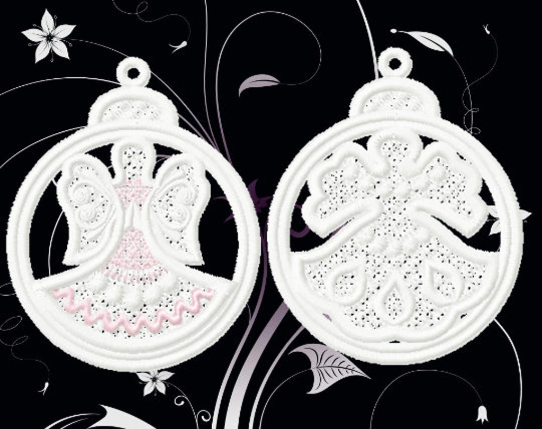 FSL Angel / 2 Designs 3 Sizes / In-the-hoop Christmas Fsl / Lace ...