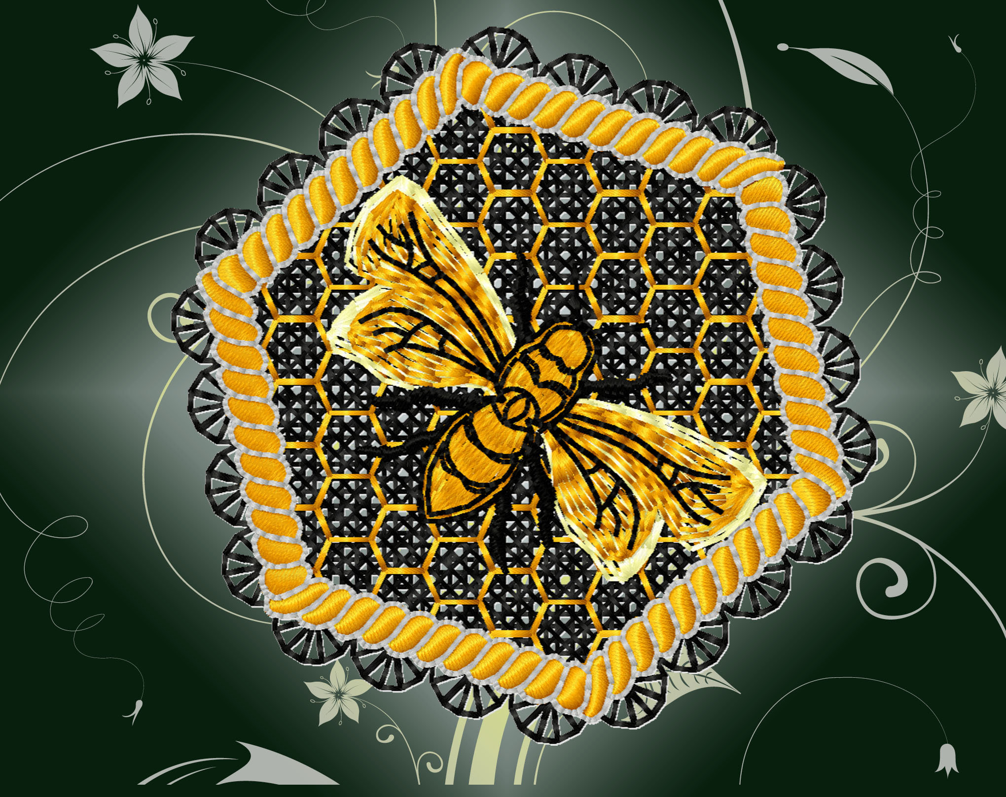 FSL Bee Lace 6 Sizes Embroidery Design 1 Design - Etsy