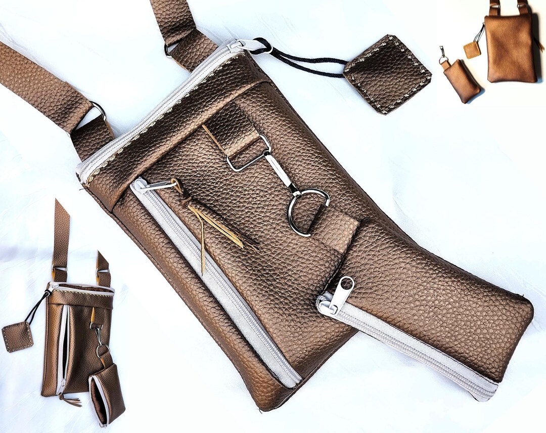 Zippered Bag and Keychain and Zipper Puller, 4 Sizes, ITH, Cotton ...