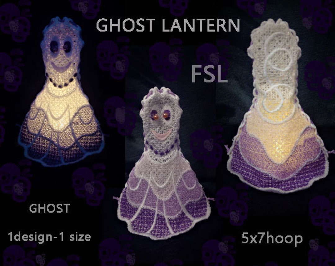 Ghost Lace 3d Boo Free Standing Lace No.621 Halloween - Etsy