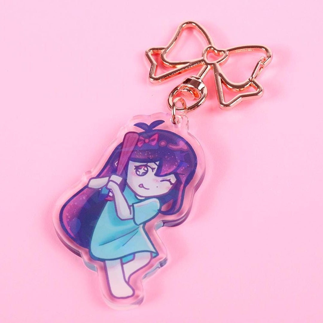 OMORI Aubrey Keychain: 2.5" Holographic Acrylic Charm - Etsy