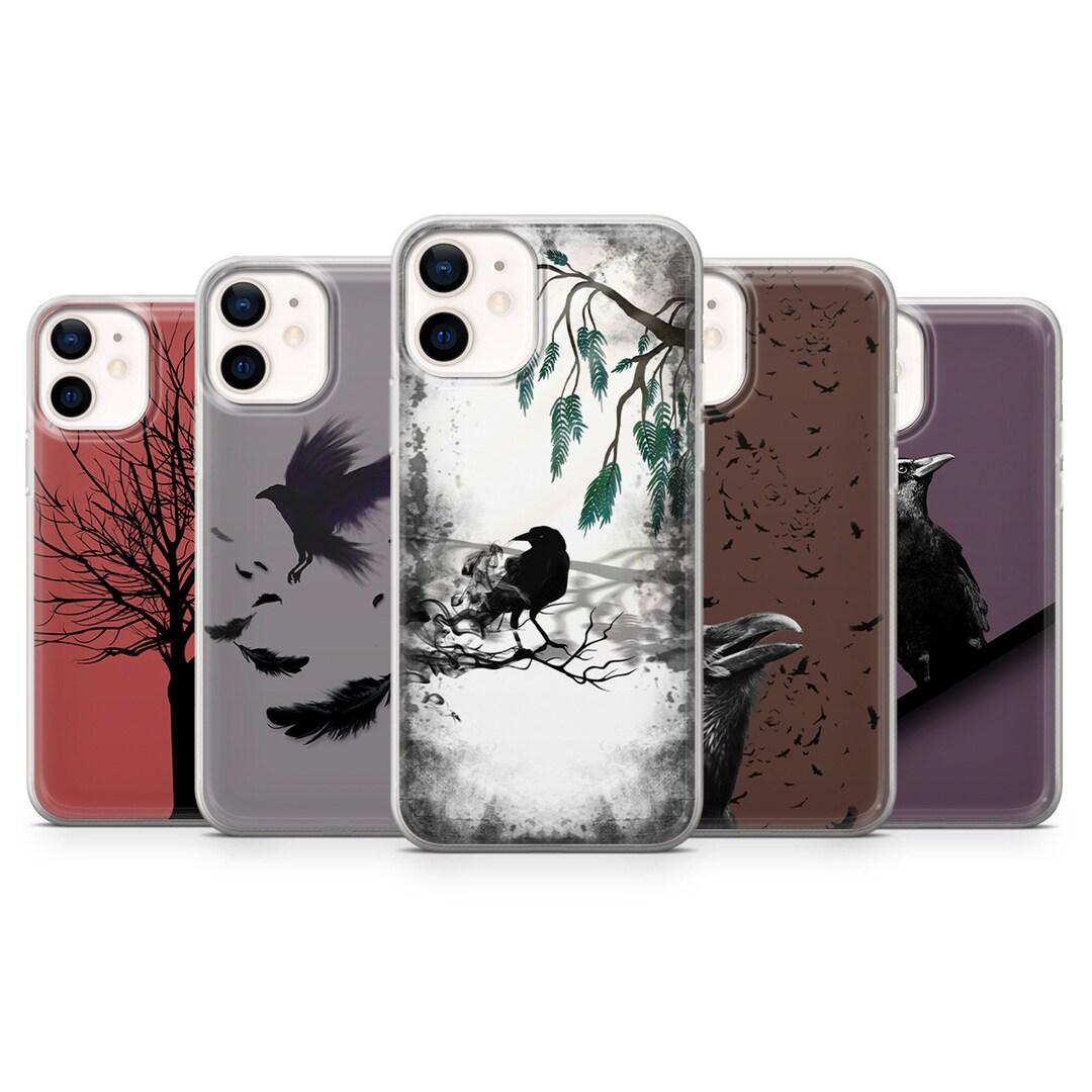 Black Raven Phone Case Crow Tree Nature Cover Fit for iPhone - Etsy