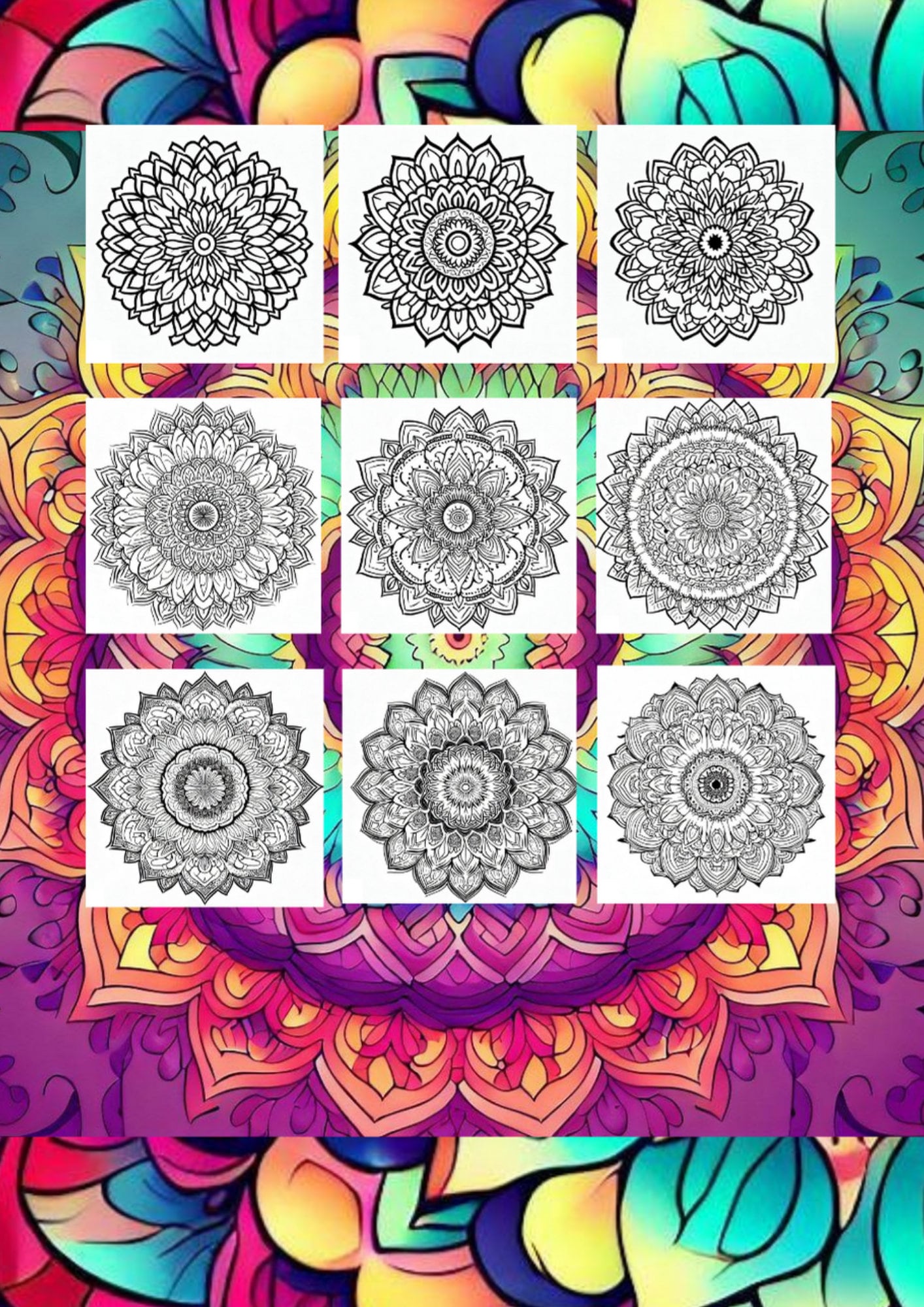 Mandala Magic: A Collection of 100 Printable Coloring Pages for ...