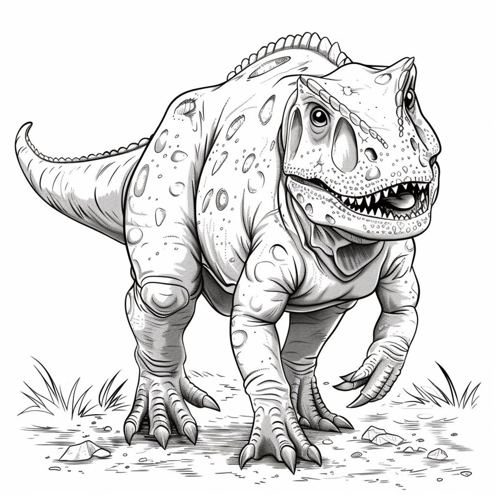 Carnotaurus Coloring Pages - Fierce Dinosaur Art, Digital Download ...