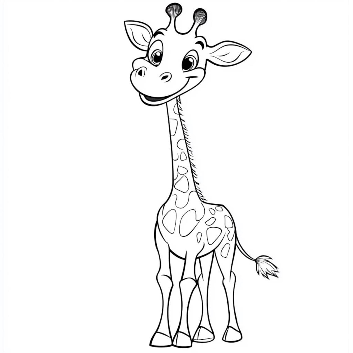 Adorable Giraffe Coloring Pages for Preschoolers | Printable PDF ...