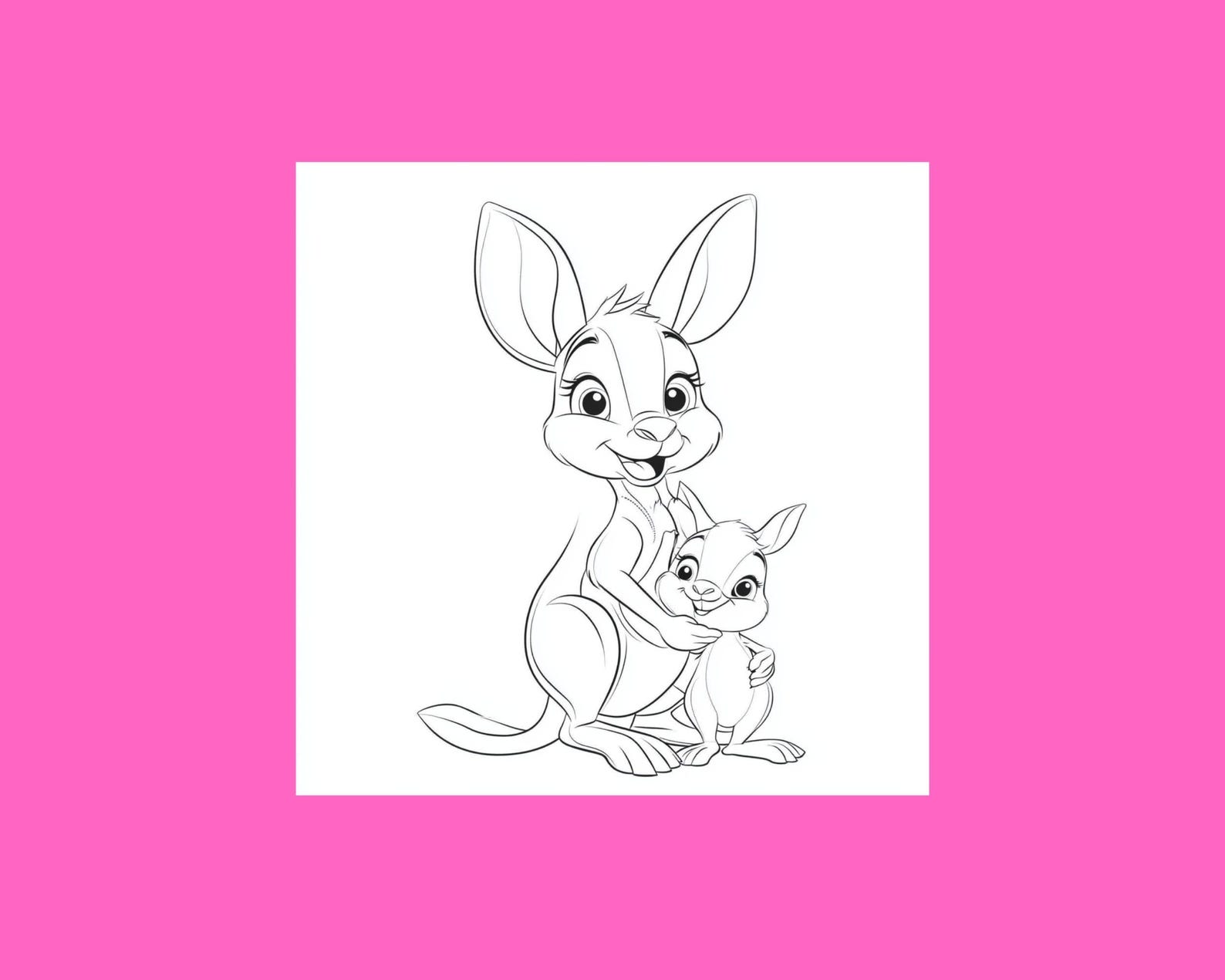 Cute Kangaroo Coloring Pages for Preschoolers | Printable Kangaroo ...