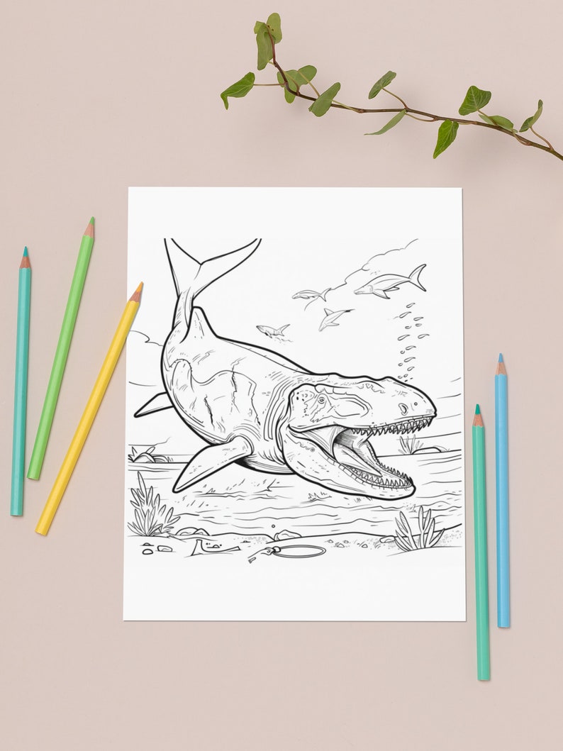 Mosasaurus Coloring Pages - Printable Prehistoric Ocean Predator ...