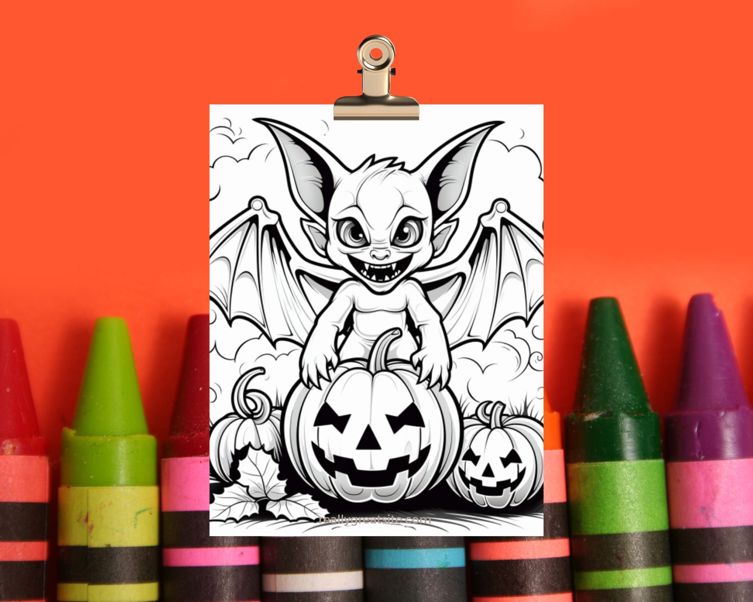 Halloween Spooky Coloring Page - Etsy