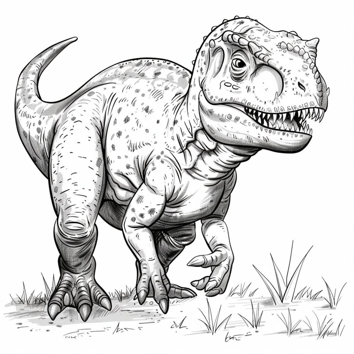 Carnotaurus Coloring Pages - Fierce Dinosaur Art, Digital Download ...