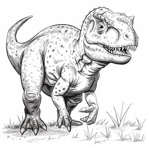 Carnotaurus Coloring Pages: Fierce Dinosaur Art (printable PDF) - Etsy