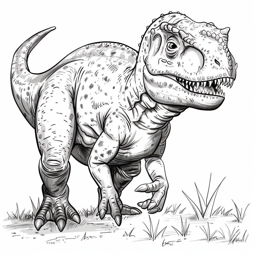 Carnotaurus Coloring Pages: Fierce Dinosaur Art (printable PDF) - Etsy