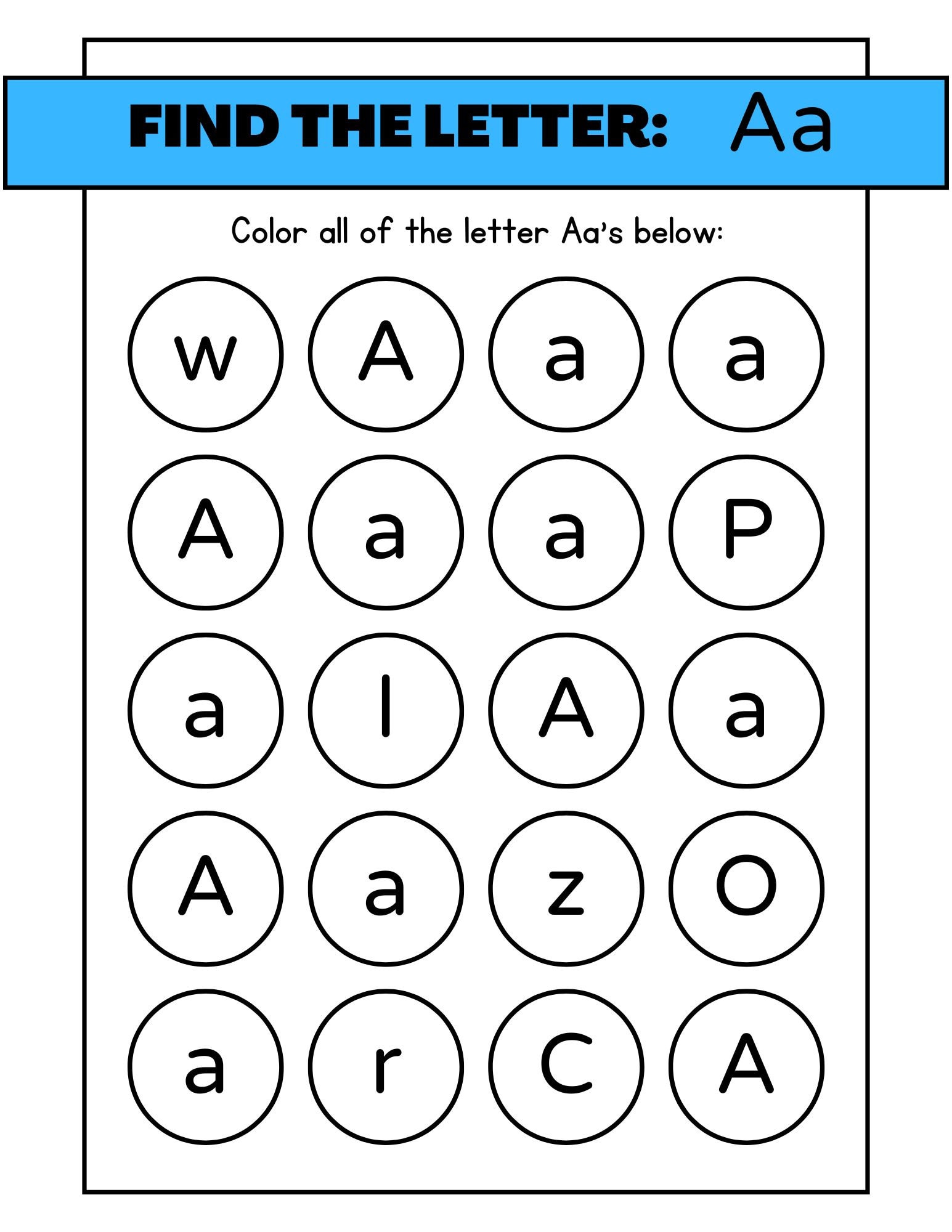Alphabet Letter Identification Worksheets - Fun and Educational ...