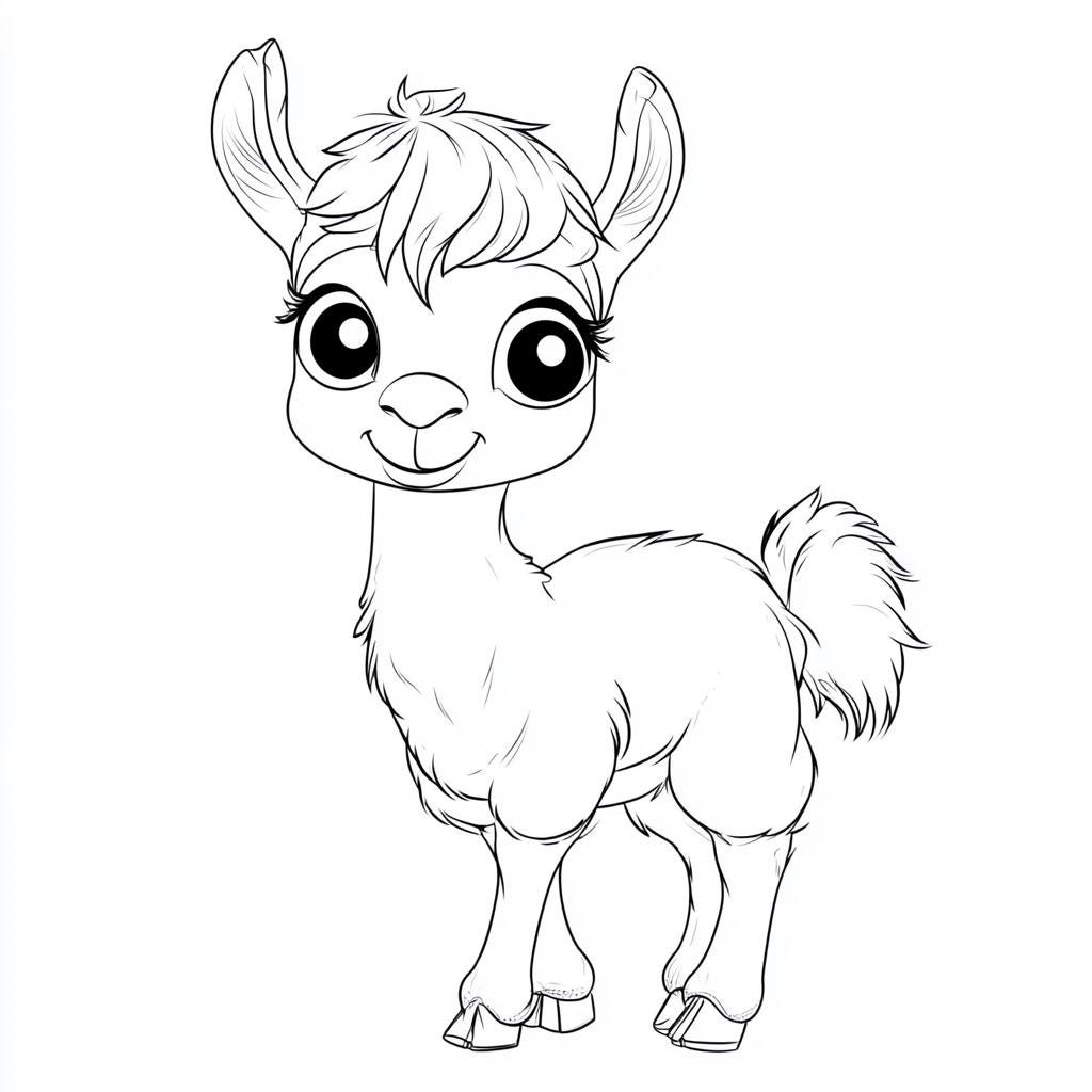 Adorable Llama Coloring Pages for Preschoolers | Printable Animal ...