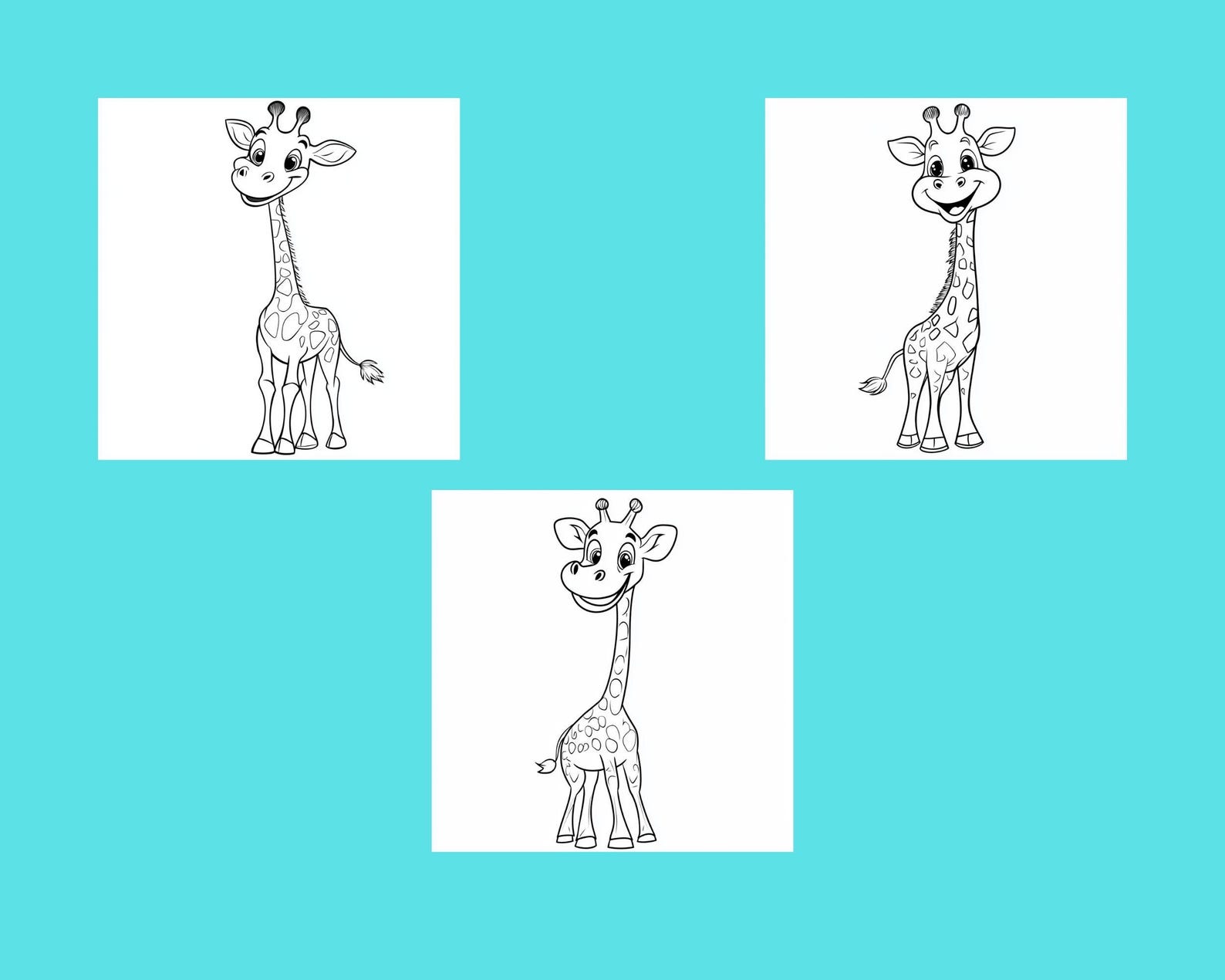 Adorable Giraffe Coloring Pages for Preschoolers | Printable PDF ...