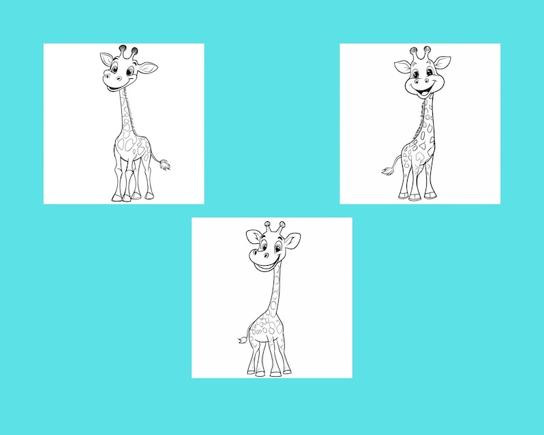 Adorable Giraffe Coloring Pages for Preschoolers | Printable PDF ...
