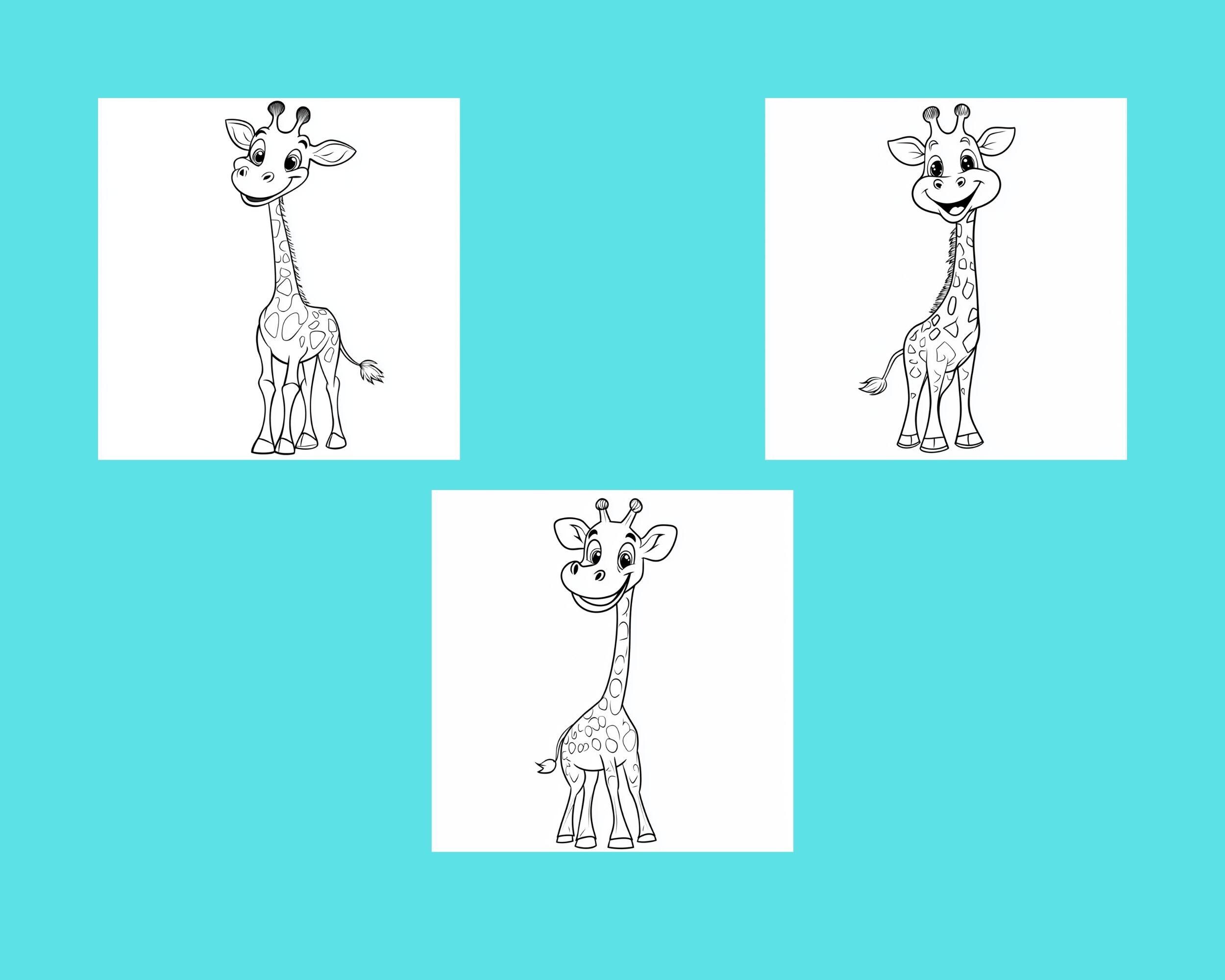 Adorable Giraffe Coloring Pages for Preschoolers | Printable PDF ...