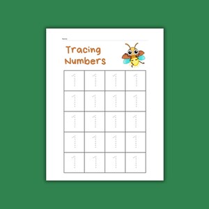 Number Tracing Worksheets for Preschool & Kindergarten Educational ...