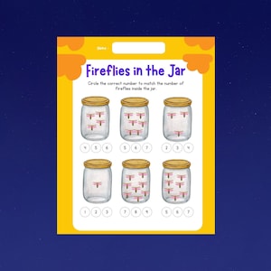 Count the Fireflies in a Jar Printable - Fun Counting Activity for ...