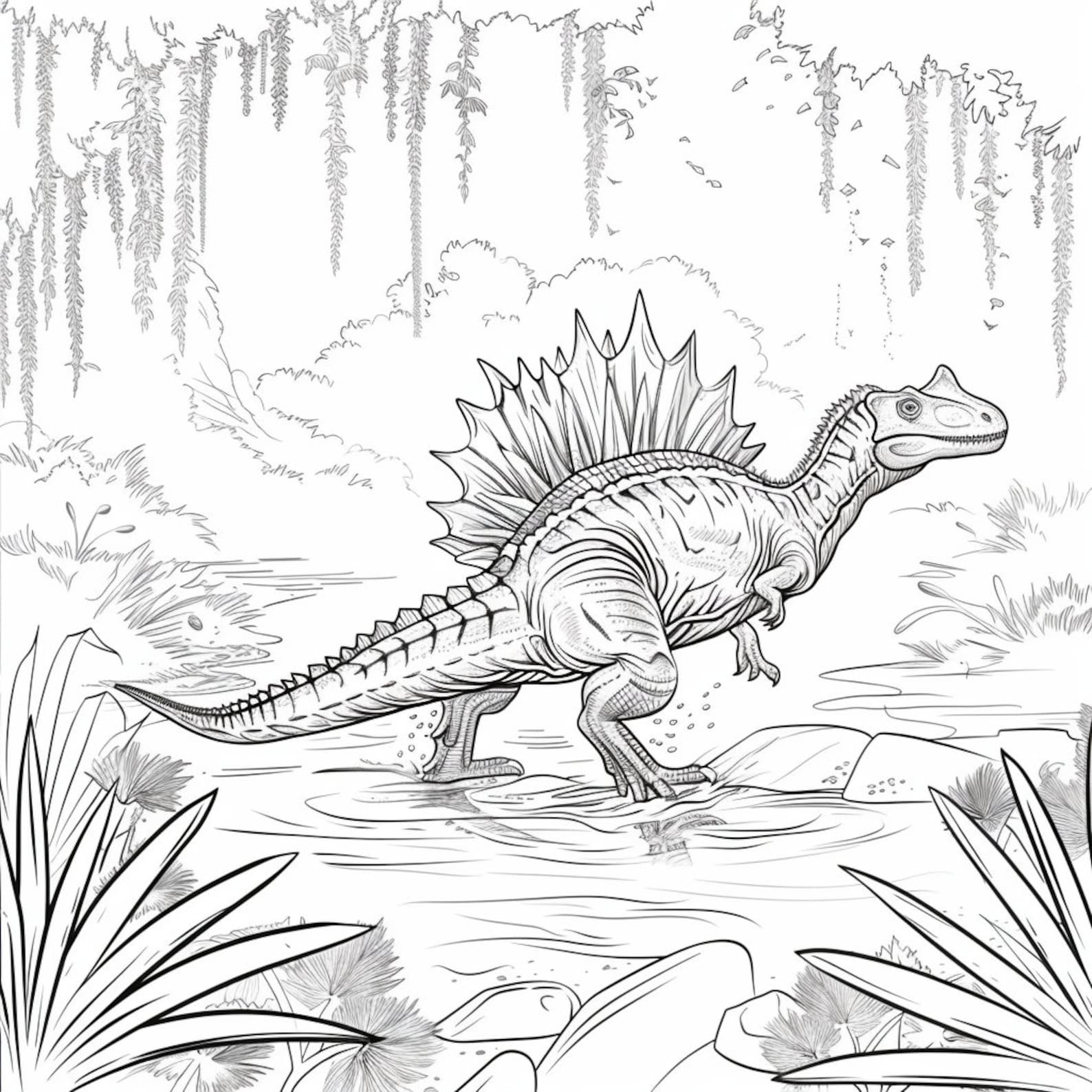 Spinosaurus Coloring Pages - Detailed Dinosaur Coloring Sheets ...
