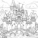 Medieval Castle Coloring Pages - Digital Download, Detailed Castle Art ...