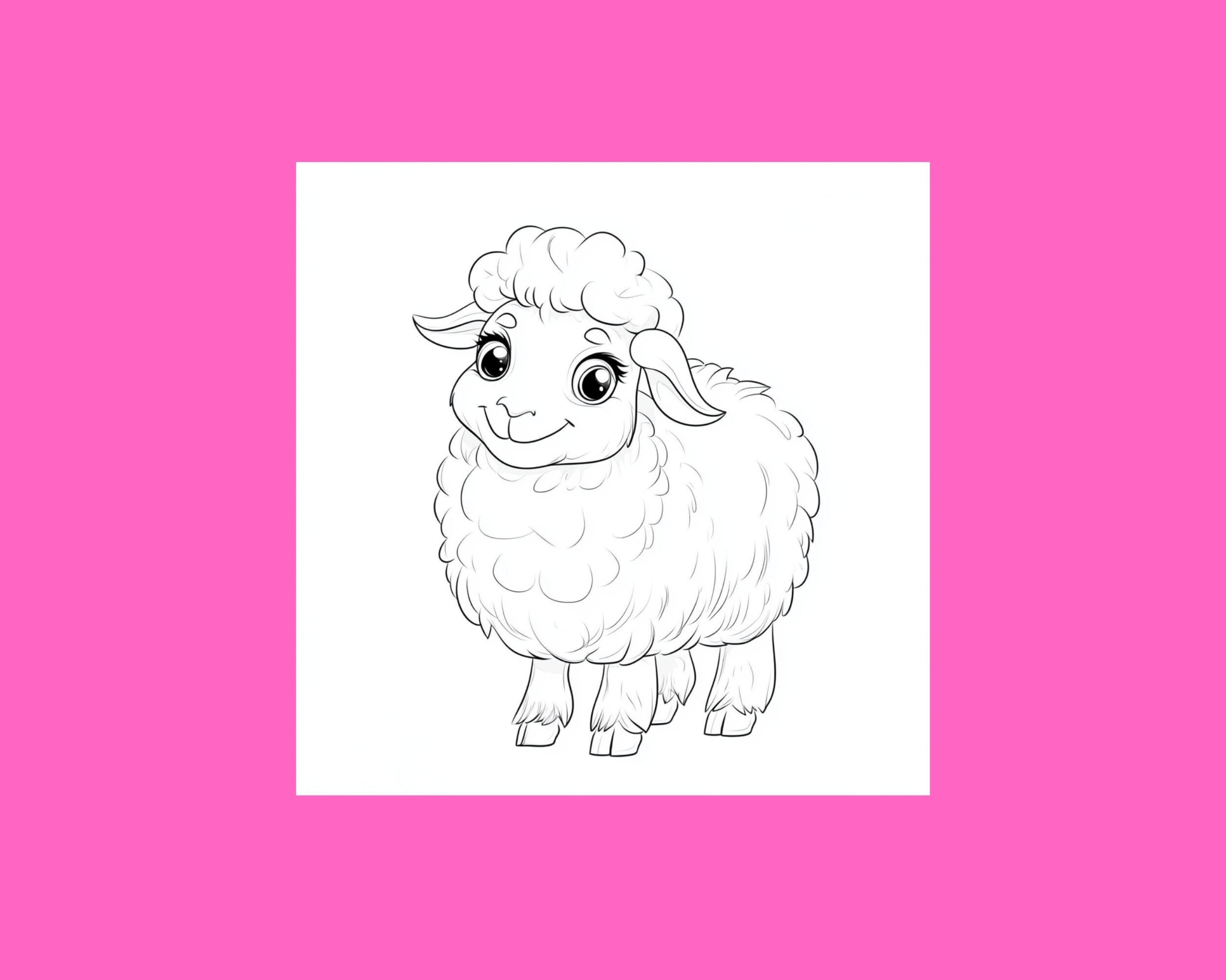 Adorable Sheep Coloring Pages for Preschoolers | Printable Farm Animal ...