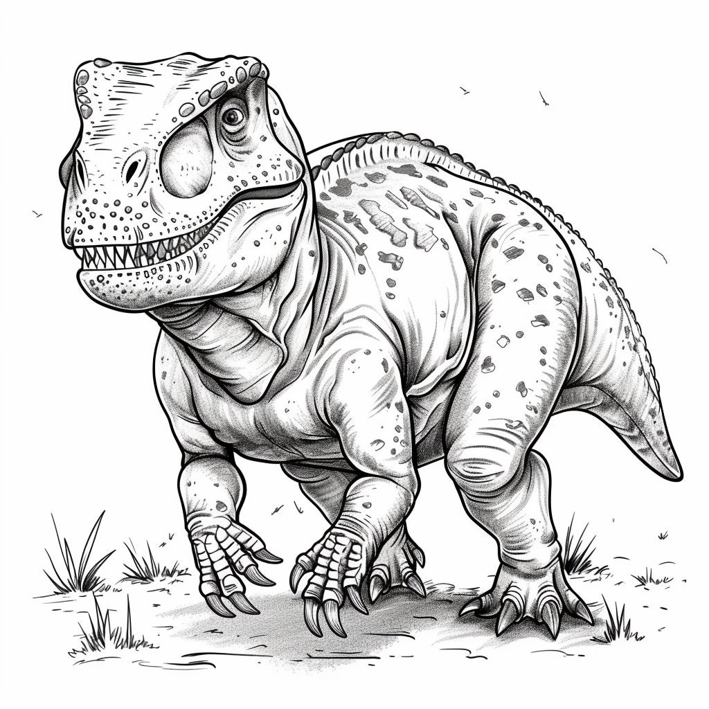 Carnotaurus Coloring Pages: Fierce Dinosaur Art (printable PDF) - Etsy