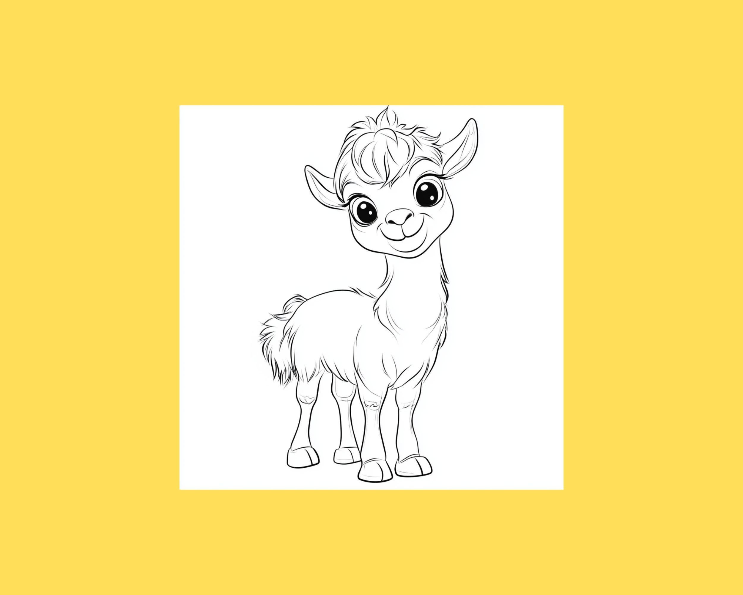 Adorable Llama Coloring Pages for Preschoolers | Printable Animal ...