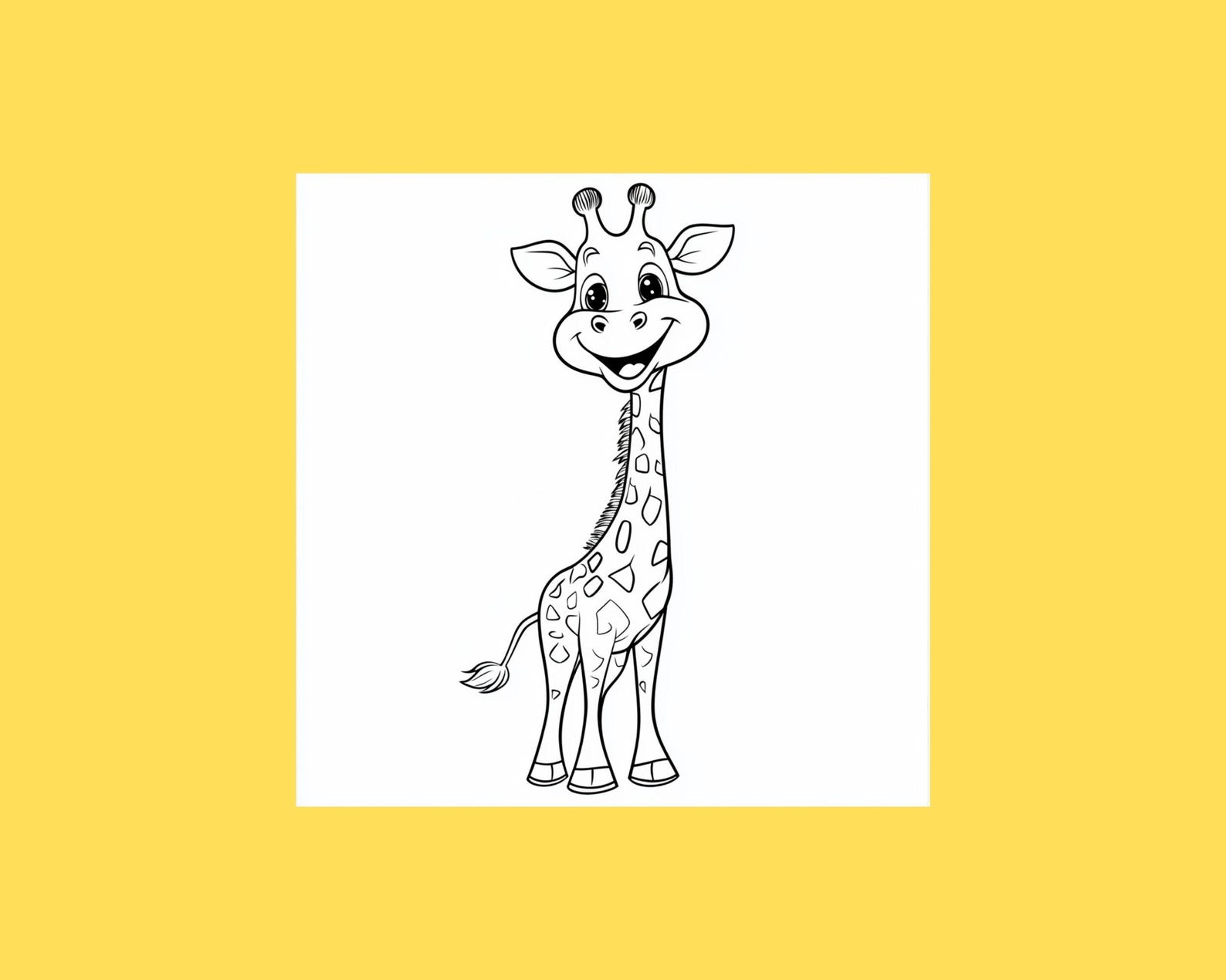 Adorable Giraffe Coloring Pages for Preschoolers | Printable PDF ...