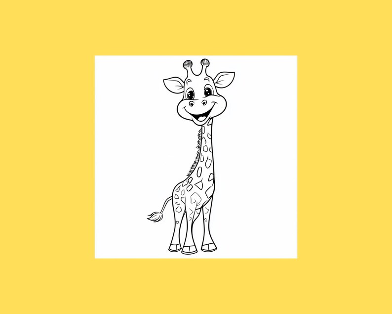 Adorable Giraffe Coloring Pages for Preschoolers | Printable PDF ...