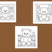 Teddy Bear Coloring Pages for Kids: Fun Printable Activity (digital ...