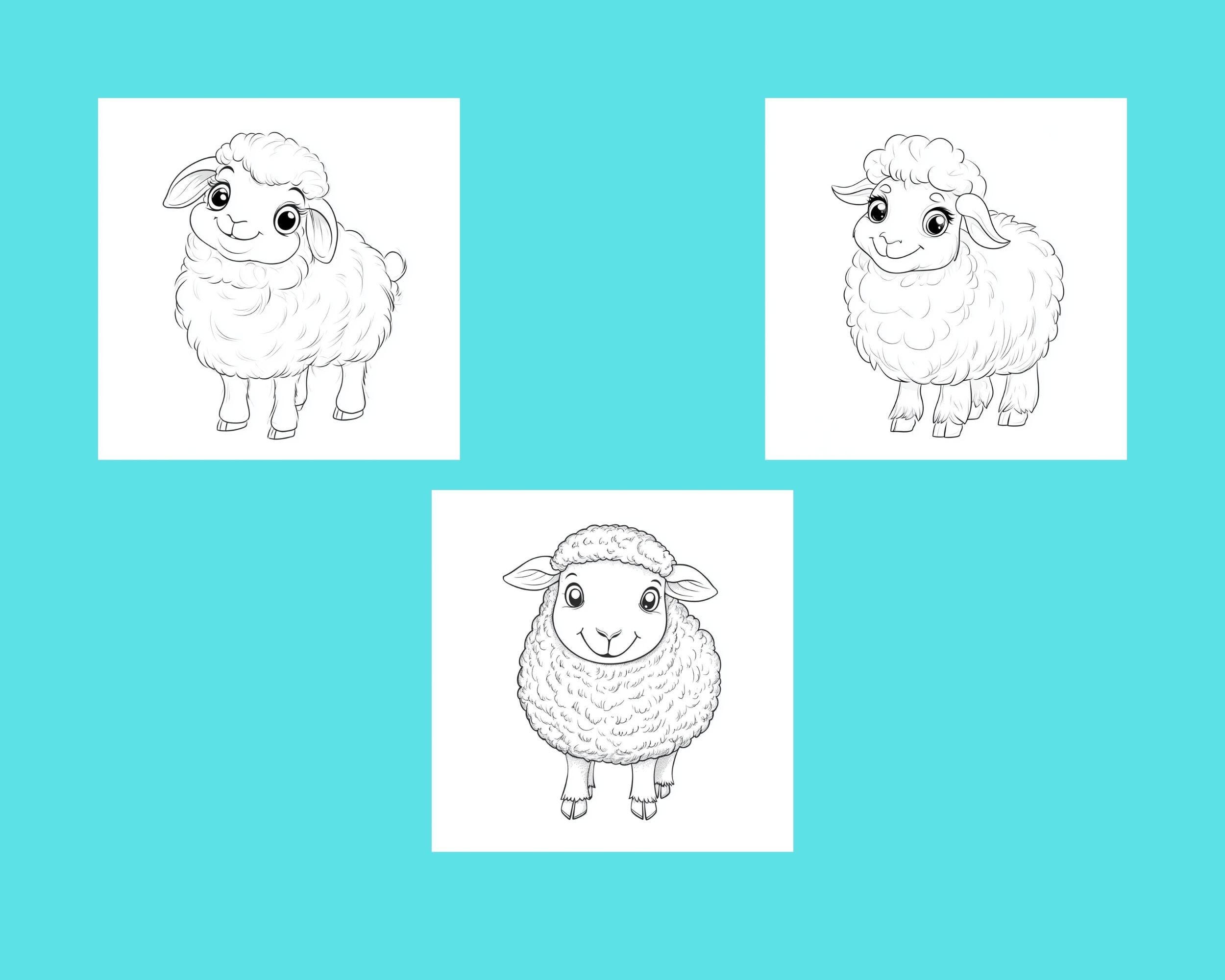 Adorable Sheep Coloring Pages for Preschoolers | Printable Farm Animal ...