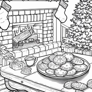 Festive Christmas Cookies Coloring Pages - Holiday Fun for Kids ...