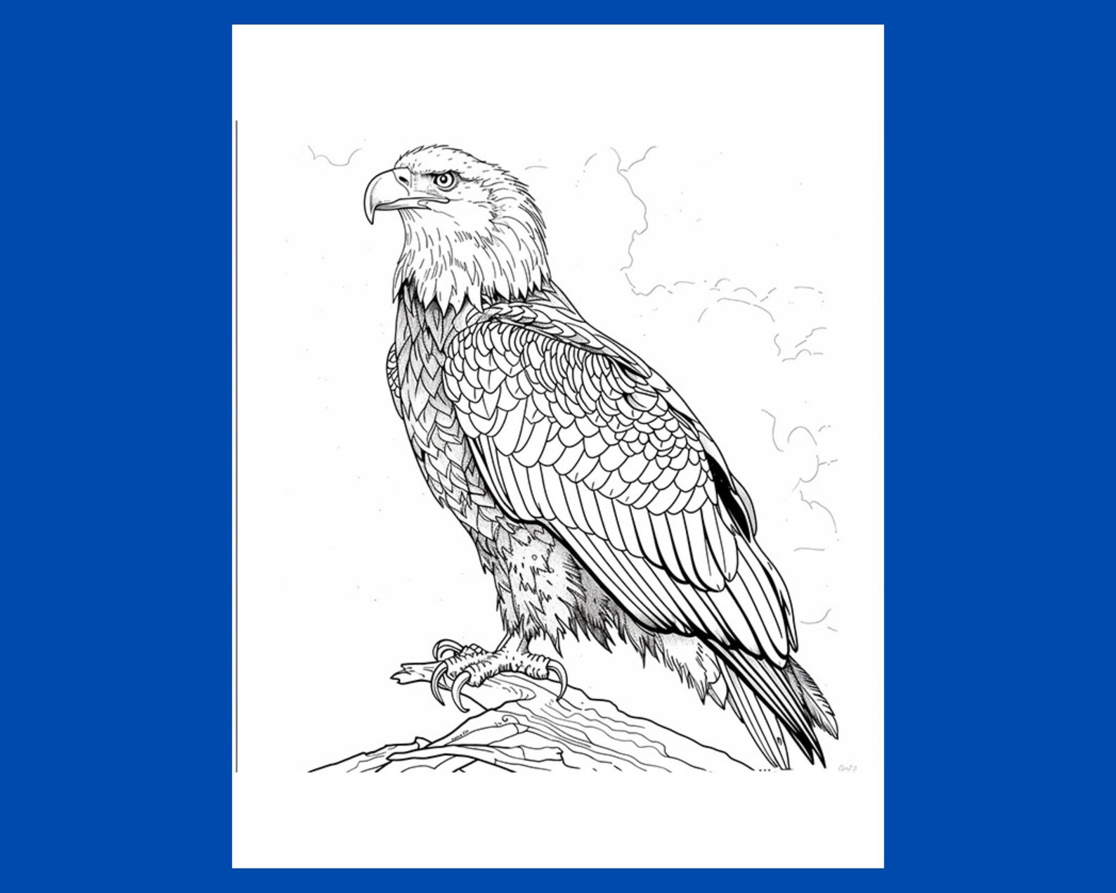Bald Eagle Coloring Pages: Detailed Bird Illustrations (digital ...